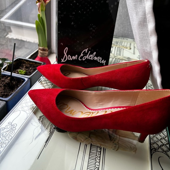 Sam Edelman | Shoes | Sam Edelman Red Heels | Poshmark